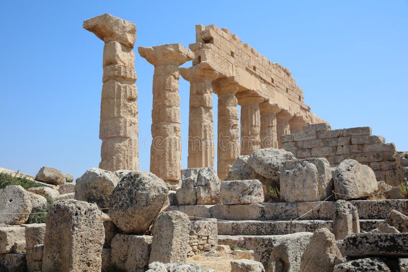 The Ancient Acropolis at Selinunte Stock Photo - Image of column ...
