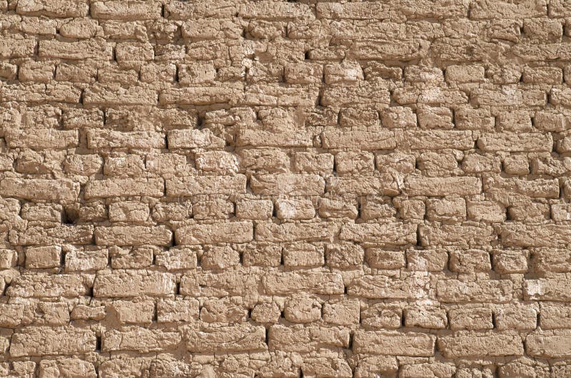 Ancient adobe wall closeup stock photo. Image of clay - 138581954