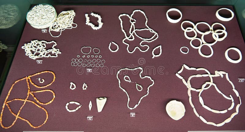 Ancient Adornments Beads and Bracelets in Museum Editorial Photo ...