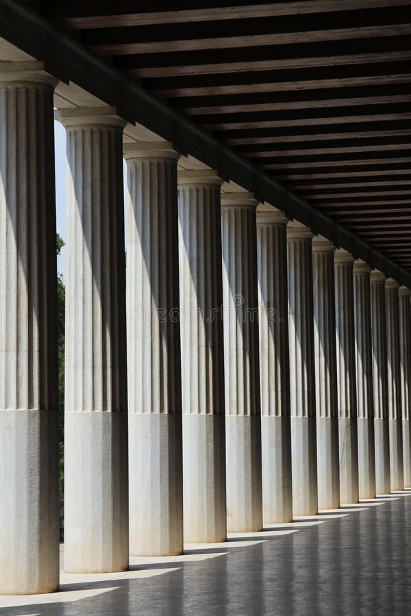 Ancient Agora of Athens stock photo. Image of shadow - 48502392