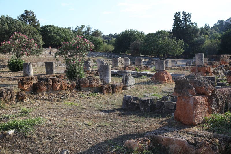 Ancient Agora of Athens stock photo. Image of market - 76004420