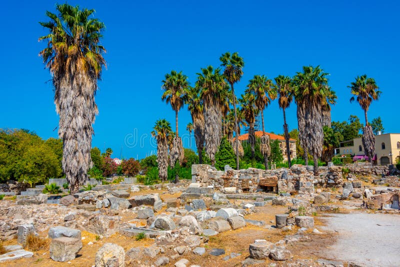 Ancient Agora at Greek Island Kos Stock Image - Image of aphrodite ...