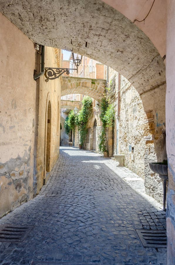 Ancient Alley stock image. Image of ancient, facade, italian - 56804315