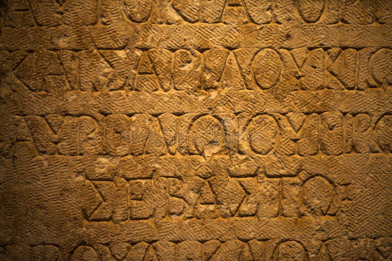 Ancient Alphabets on Marble Background Stock Image - Image of pattern ...