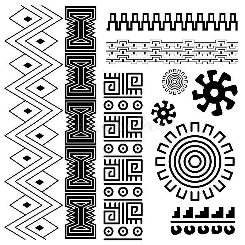 Ancient american pattern stock vector. Illustration of culture - 21605125