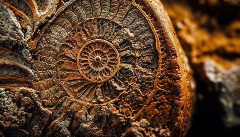 Ancient Ammonite Fossil, Extinct Animal Shell, Beauty in Nature ...