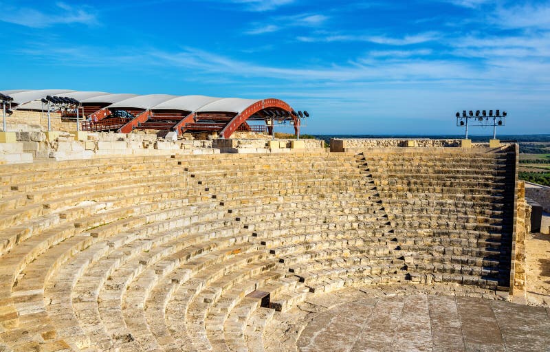 Amphitheatre at Kourion stock image. Image of cyprus, kourion - 7574981