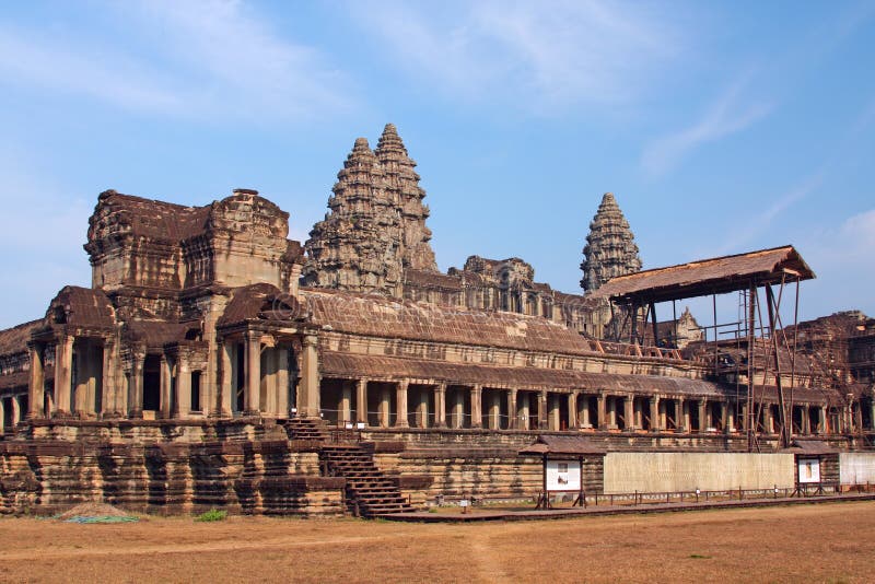 Ancient Library, Angkor Wat Stock Photo - Image of structure, travel ...
