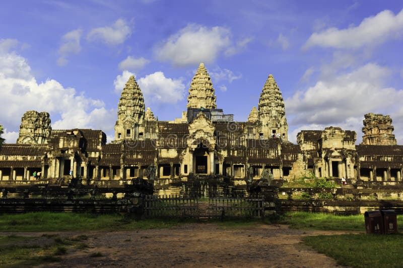 Ancient Angkor Wat stock photo. Image of vacation, ancient - 131049998