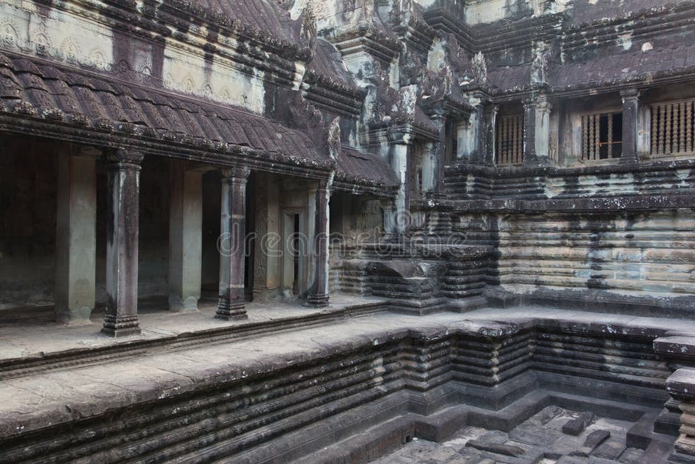 Ancient Angkor Wat stock photo. Image of architecture - 72129848