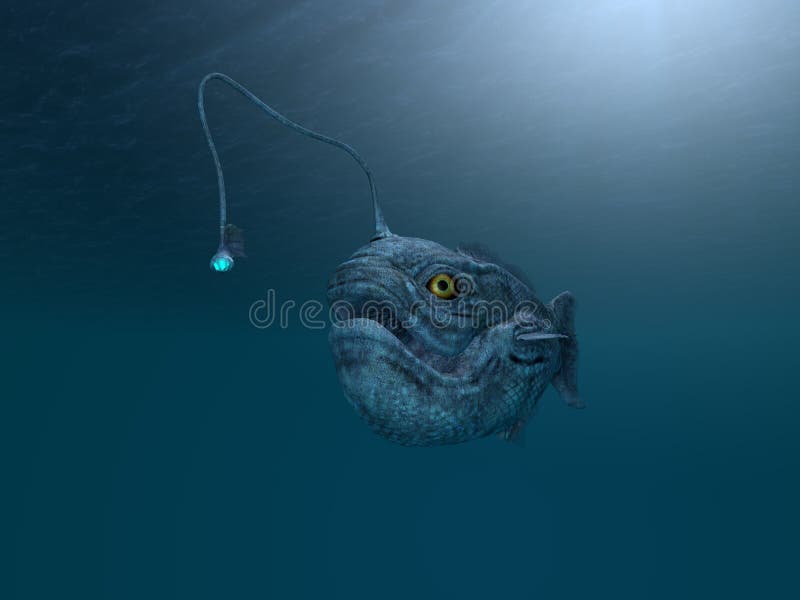 Ancient angler fish stock illustration. Illustration of monster - 45105272