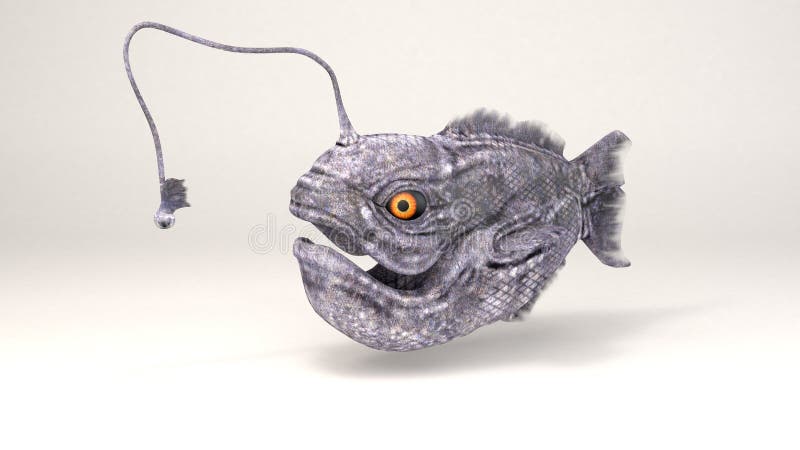 Ancient Angler Fish-Dinosaur Stock Illustration - Illustration of ...