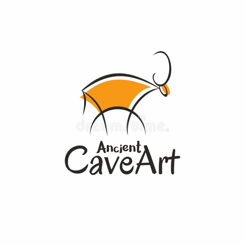 Ancient Animal Painting Logo. Cave Art Logo. Stock Vector ...