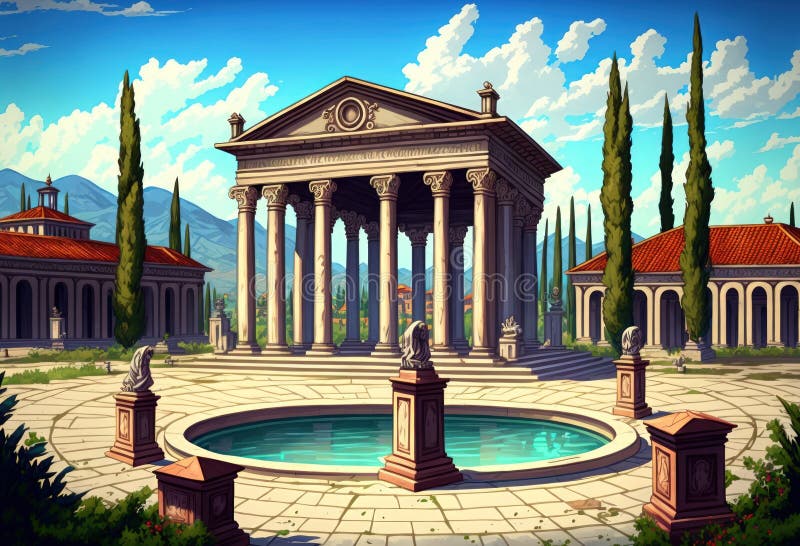 Ancient Agora View Stock Illustrations – 10 Ancient Agora View Stock ...