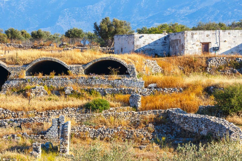 Ancient Aptera on Crete Island Stock Photo - Image of aptera, culture ...