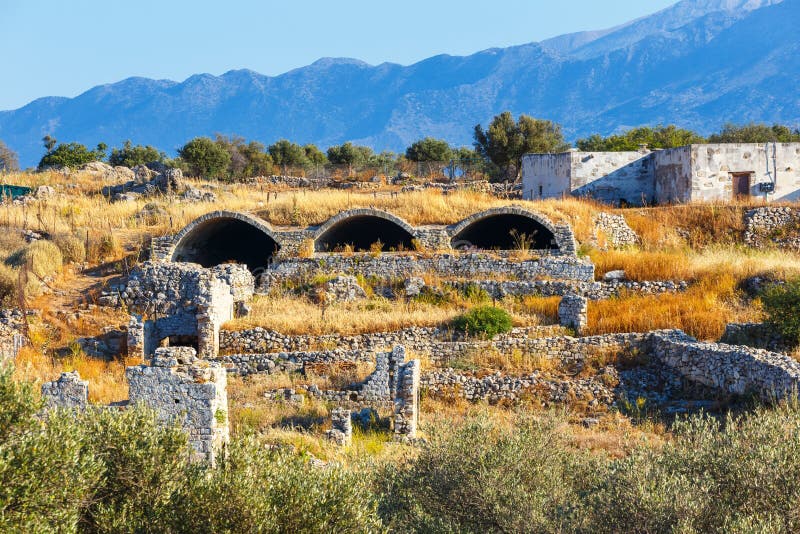 Ancient Aptera on Crete stock photo. Image of building - 75160092