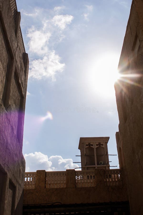 Ancient Arab Architecture Buildings Preserved in Dubai, UAE Stock Photo ...