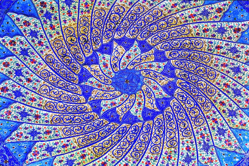 Ancient Arab Islamic Designs Blue Pottery Madaba Jordan Stock Photo ...