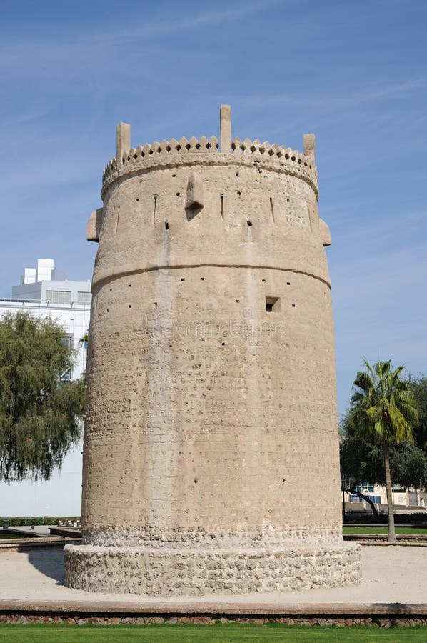 Ancient Arabic Fortress in Dubai Stock Image - Image of tower, culture ...
