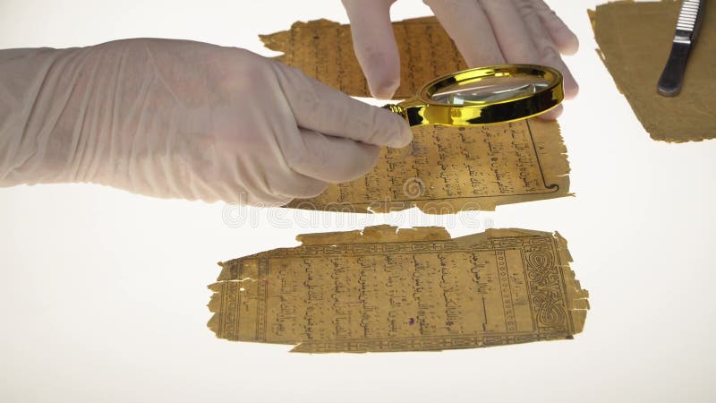 Ancient Arabic manuscripts stock video. Video of antique - 182420915