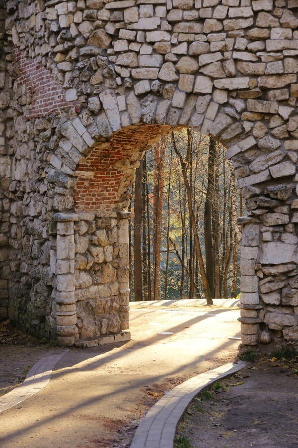 Ancient arch of fort wall stock image. Image of history - 22080585