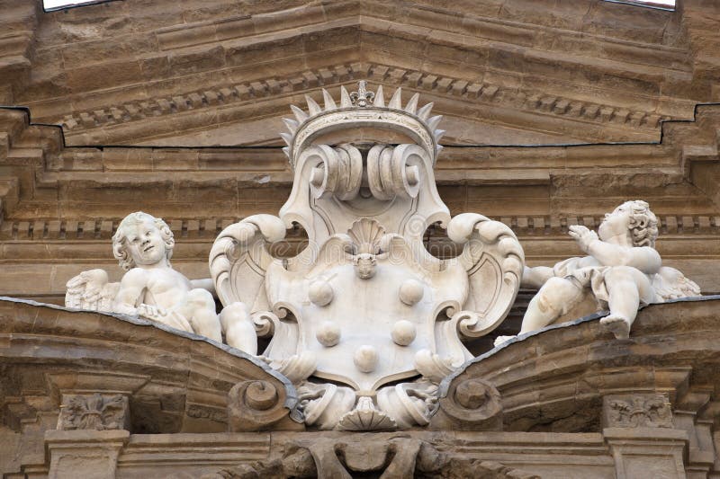 Ancient Architectural Element. Shield. Stock Photo - Image of arts ...