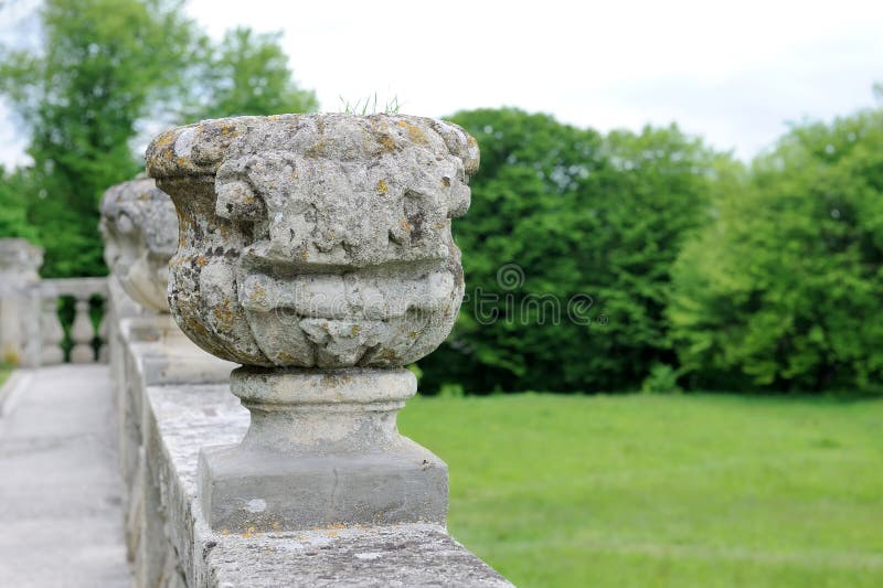 Ancient Architecture of Ancient Railings Stock Photo - Image of green ...