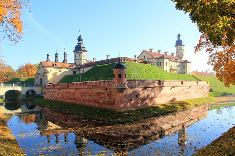 Belorussian castle four stock image. Image of retro - 129292325