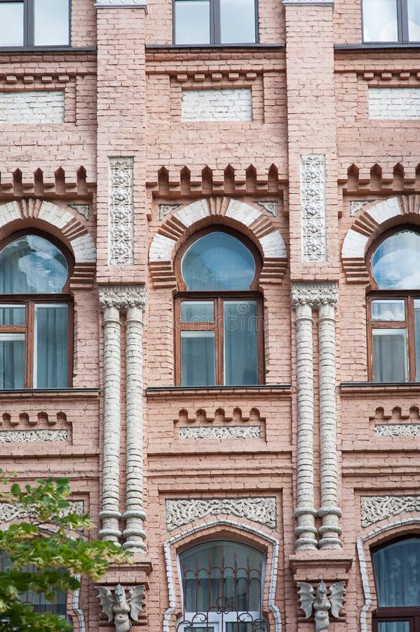 Ancient Architecture Building with Windows in Classic Style Stock Photo ...