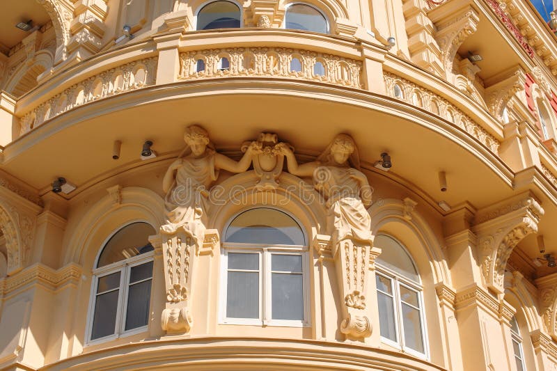 Ancient Architecture Building with Windows in Classic Style Stock Photo ...