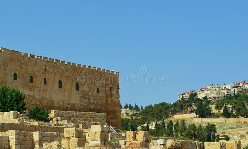 Ancient Architecture of Jerusalem Stock Photo - Image of view, mountain ...