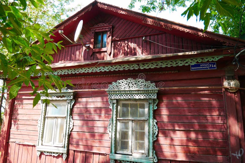 Old Houses in the City of Kaluga. Ancient Architecture in Kaluga Stock ...