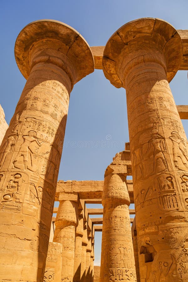 Ancient Architecture of Karnak Temple in Egypt Stock Photo - Image of ...