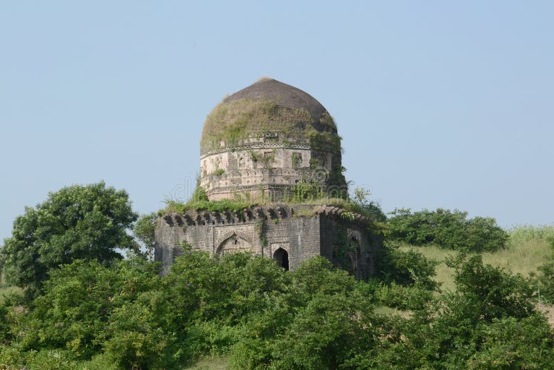 Historic Elephant Gate of Mandav Fort Stock Image - Image of ...