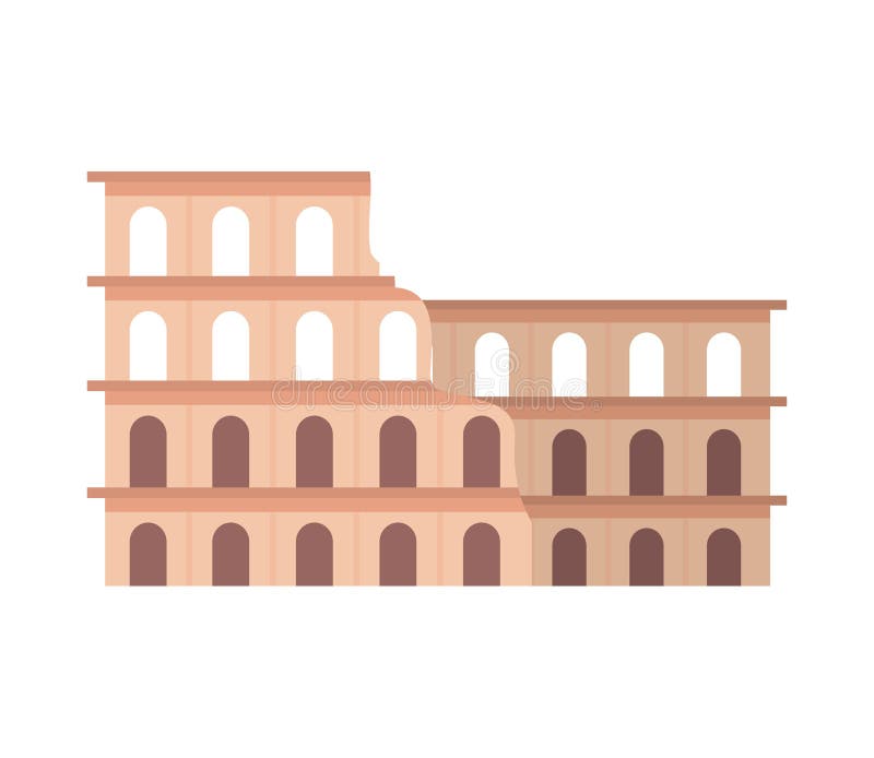 Ancient Architecture Rome Coliseum Stock Vector - Illustration of ...