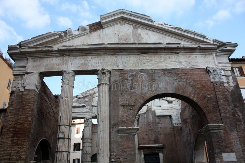 Ancient Architecture Rome Italy Stock Image - Image of temple, travel ...