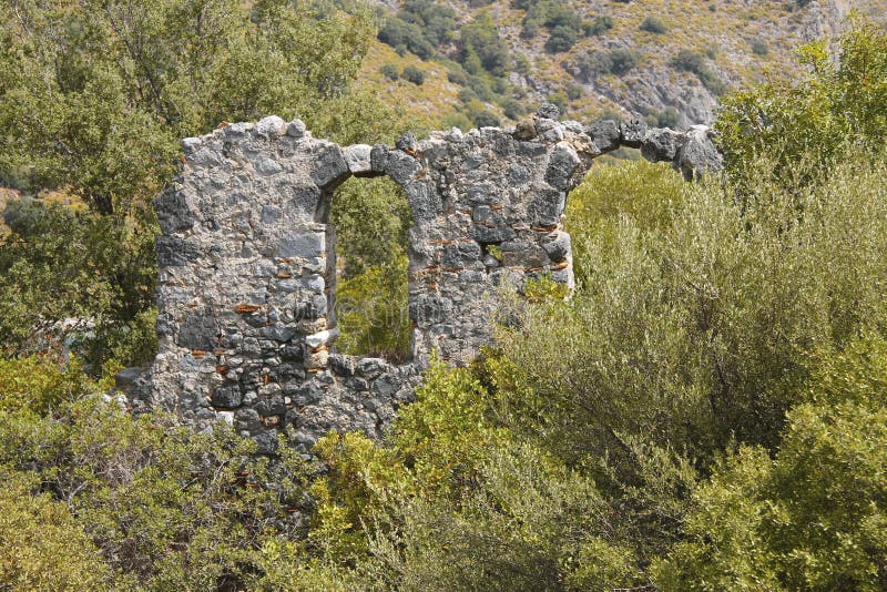 Ancient Architecture on St. Nicholas Island - Gemiler Island, Turkey ...