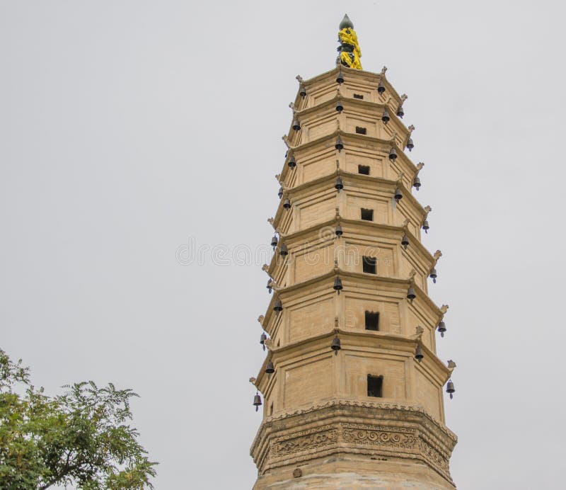 Ancient Architecture with Tree in Winter Stock Image - Image of ...