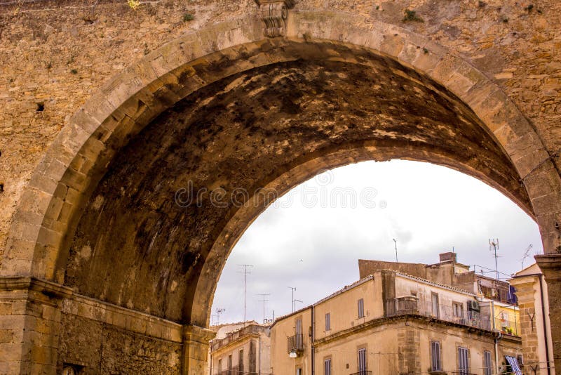 Ancient Archway stock image. Image of times, sicily - 121363617
