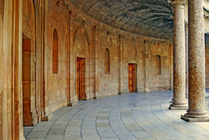 Ancient Arena Alhambra Palace Granada Spain Stock Photo - Image of ...