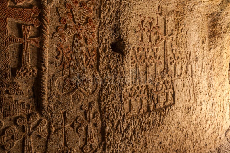 Ancient Armenian Cross Stone Stock Photo - Image of scenics ...