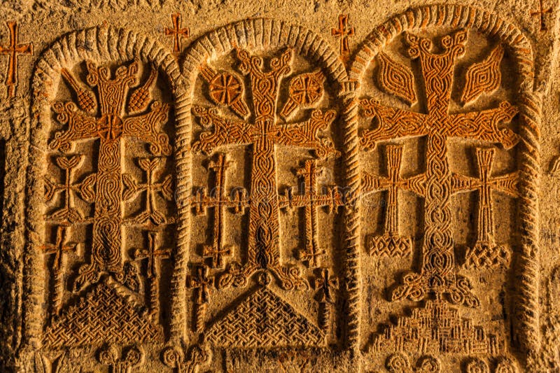 Ancient Armenian Cross Stone Stock Photo - Image of scenics, stone ...