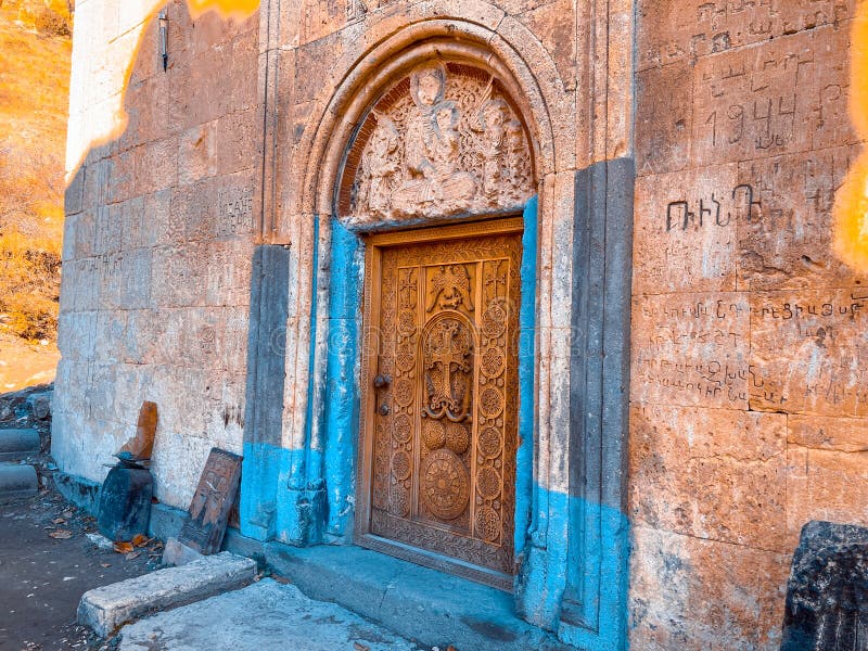 The Ancient Armenian St. Karapet Monastery in the Fall Stock Photo ...