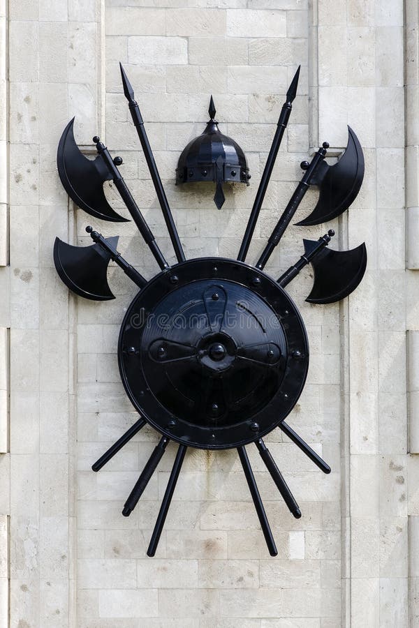 Composition of Helmet Blueprints Hammer and Cutter Stock Photo - Image ...