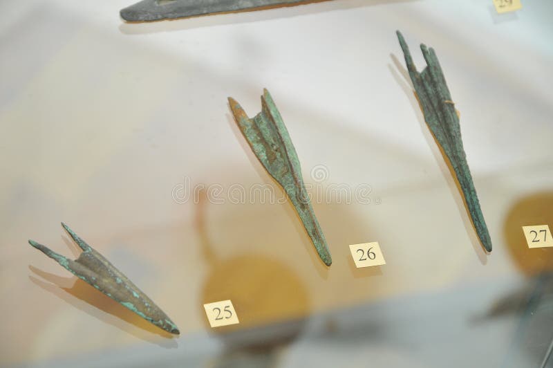 Ancient arrows archeology stock image. Image of bronze - 63151445