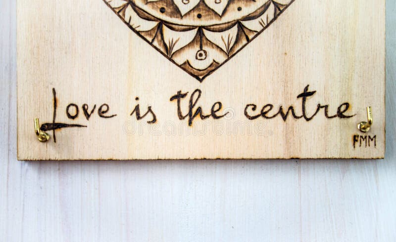 The Ancient Art of Pyrography, Wood and Fire, Mandala Stock Photo ...