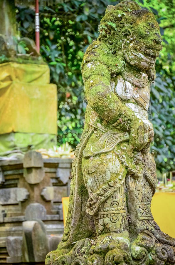 Art Ancient God Statues with Smile at Bali Stock Photo - Image of ...