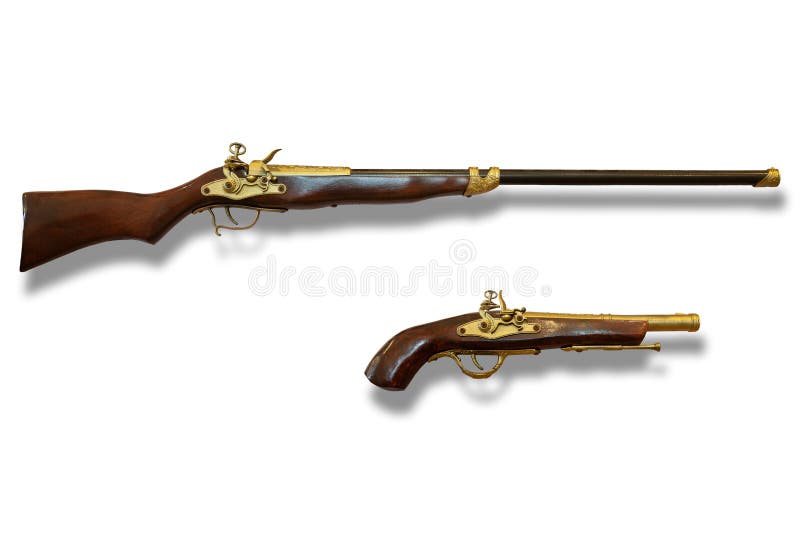 Ancient articles gun stock image. Image of warrior, isolated - 122429487