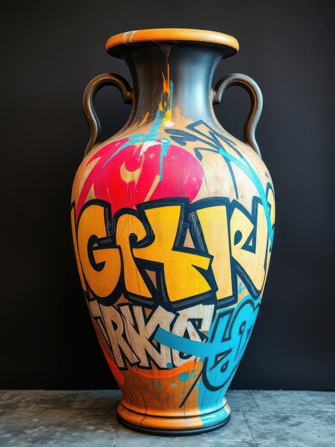 Ancient Artifact Transformed into Street Pop Object Stock Illustration ...