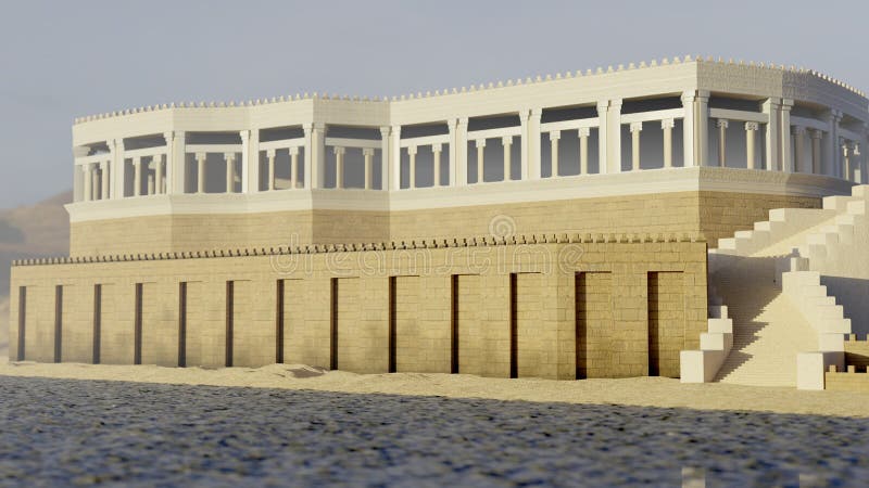 Ancient Assyrian Palace 3d Illustration Stock Illustration ...